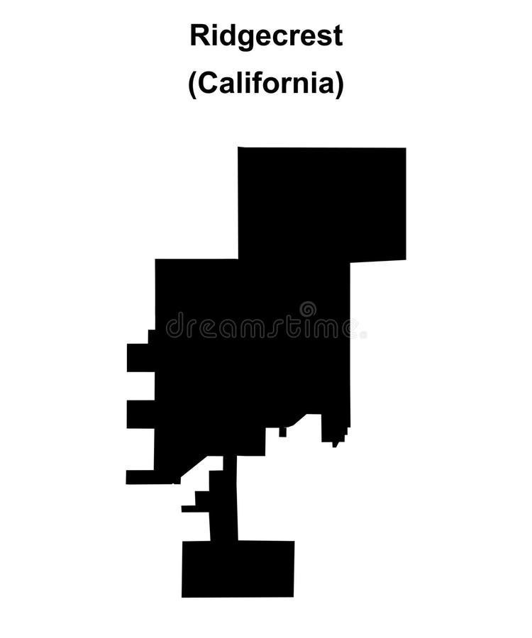 Ridgecrest outline map stock vector. Illustration of icon - 356997539