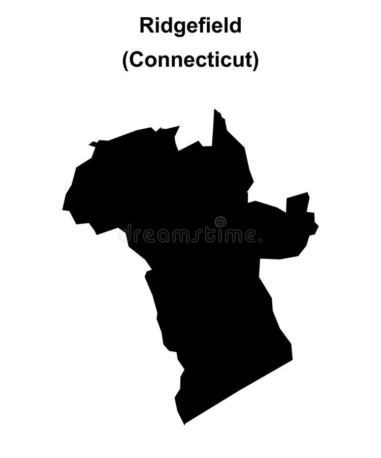 Ridgefield outline map stock vector. Illustration of atlas - 357247751