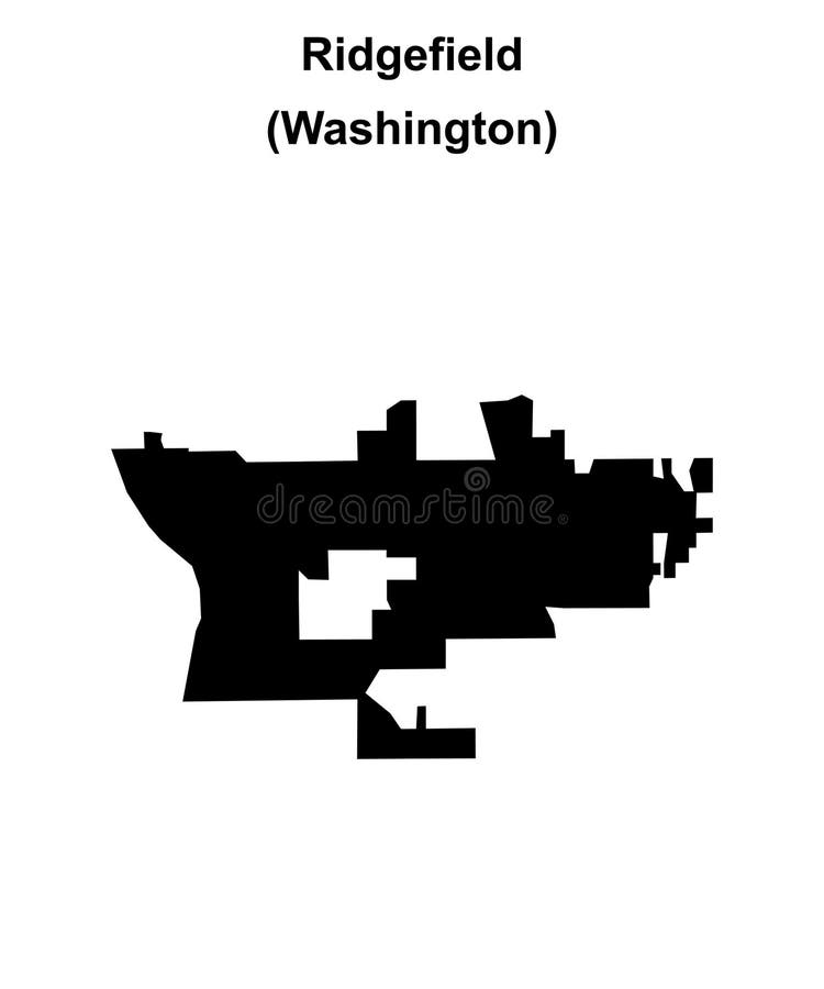 Ridgefield outline map stock vector. Illustration of isolated - 357623198