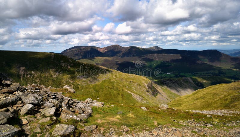 The Ridgeline of High Crags and Scope End Stock Image - Image of ...