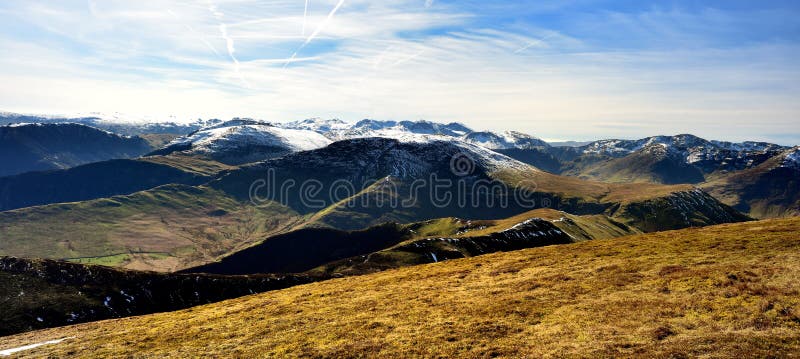 The Ridges and Valleys of the Cumbrian Mountains Stock Image - Image of ...