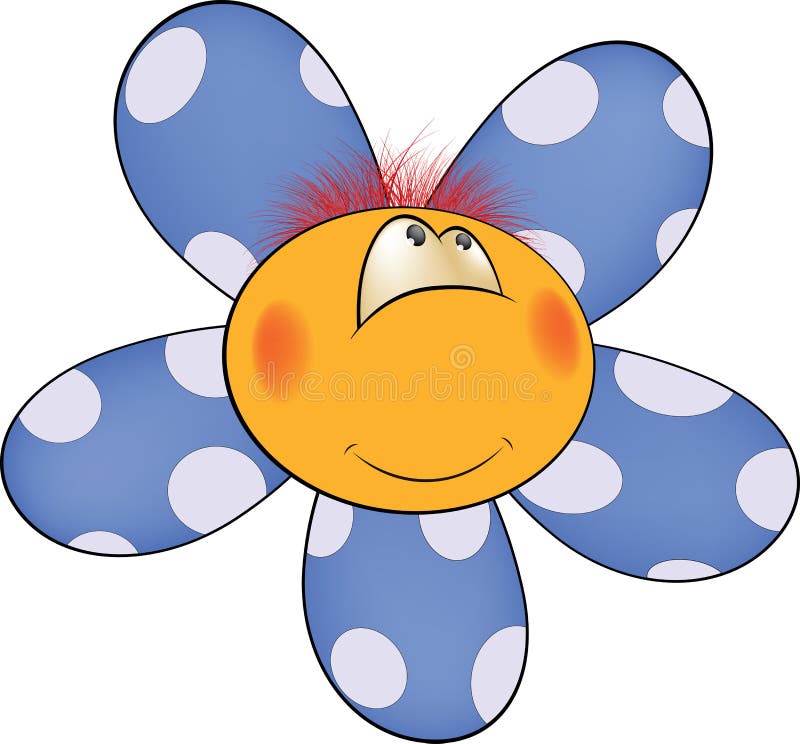 Happy Cartoon Flower, Soft Toy Stock Vector - Illustration of sunny ...