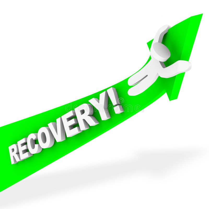 Riding the Arrow of Recovery Stock Illustration - Illustration of ...