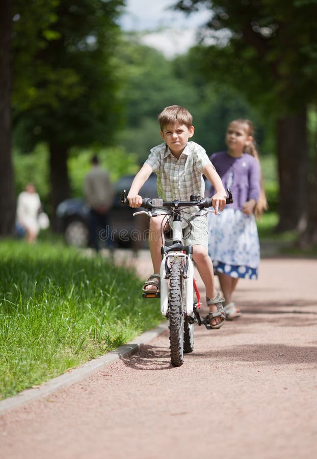 Riding a bicycle stock image. Image of cute, lifestyle - 25303159