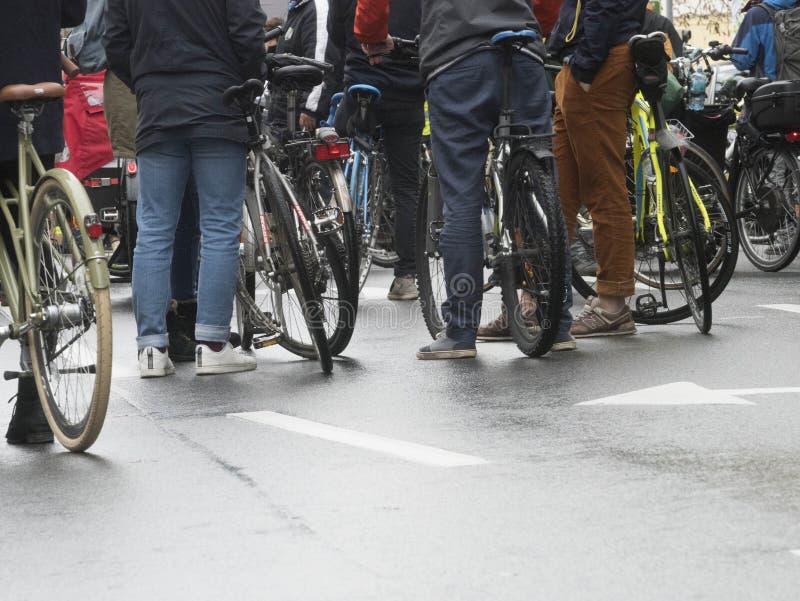 Riding a Bicycle in the City Stock Photo - Image of means, traffic ...