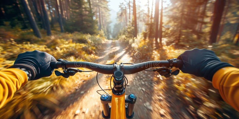 Riding on Big Speed on Bicycle on Stairs in Park Stock Illustration ...