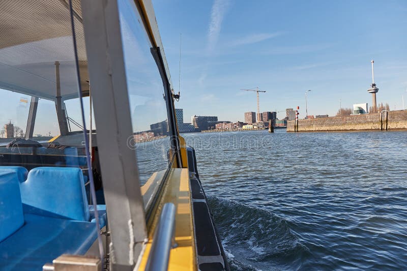 Riding on a Boat in Rotterdam Stock Image - Image of boatride, ferry ...