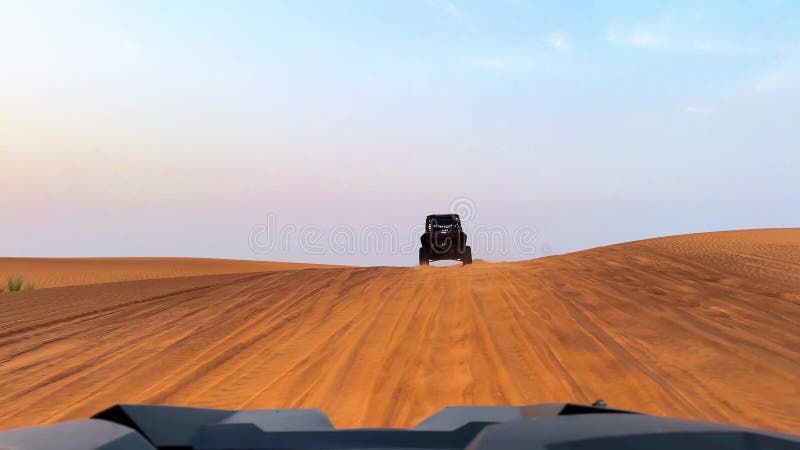 Riding Buggies in the Desert during Sunset Stock Video - Video of empty ...