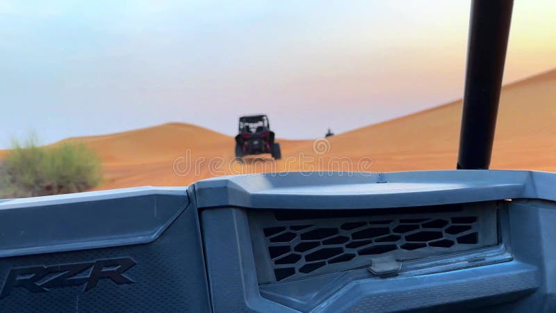 Riding Buggies in the Desert during Sunset Stock Video - Video of ...