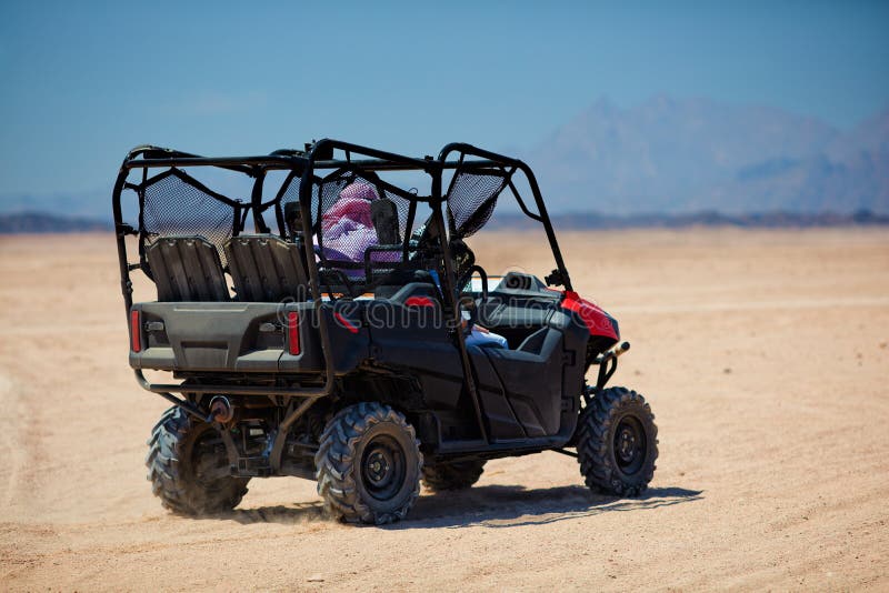 Riding a Buggy Car through the Desert. Thrill Tourism Adventures Stock ...