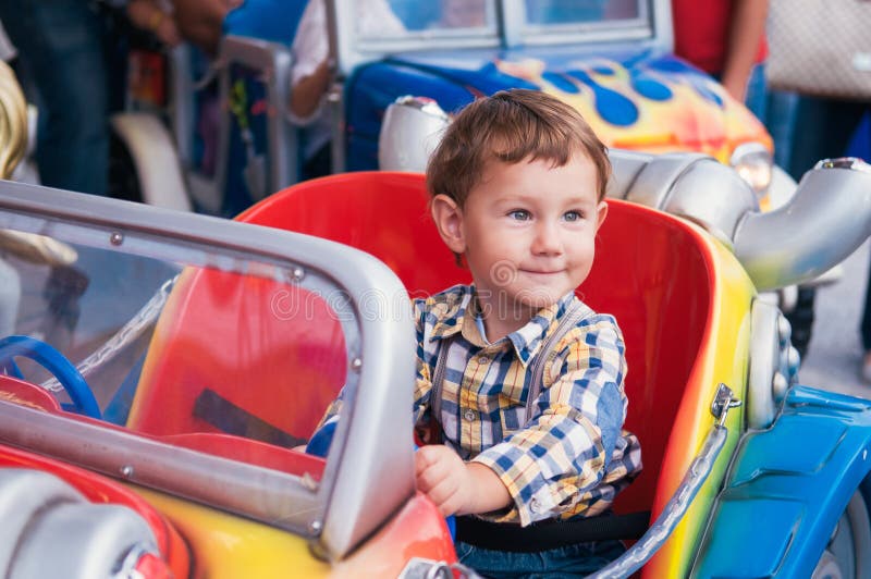 Riding a car stock image. Image of little, lunapark, cute - 33538013