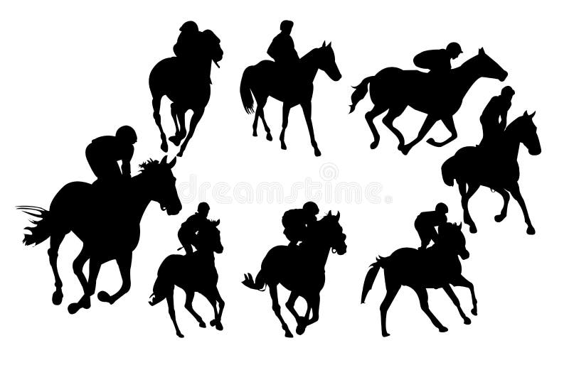 Riding horse - stock vector. Illustration of nature, rider - 15853937