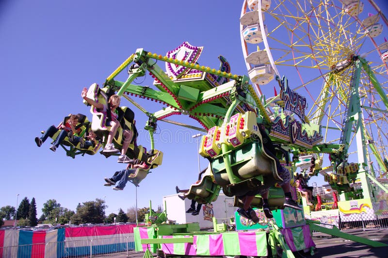 Rides On The Midway At The Indiana State Fair Editorial Image - Image ...