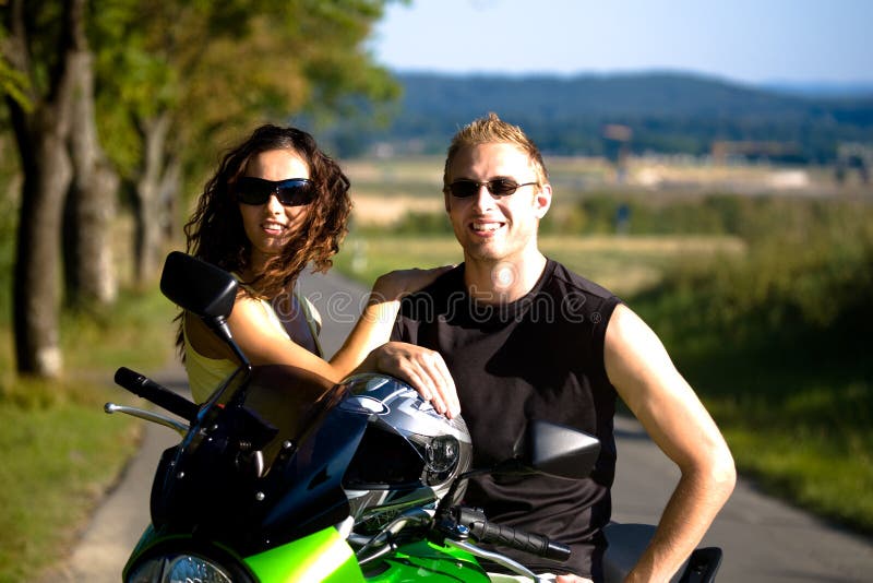 Riding the motorcycle stock image. Image of riding, summer - 11546965