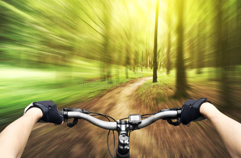 Speed on Mountain bike stock image. Image of competitive - 11113051