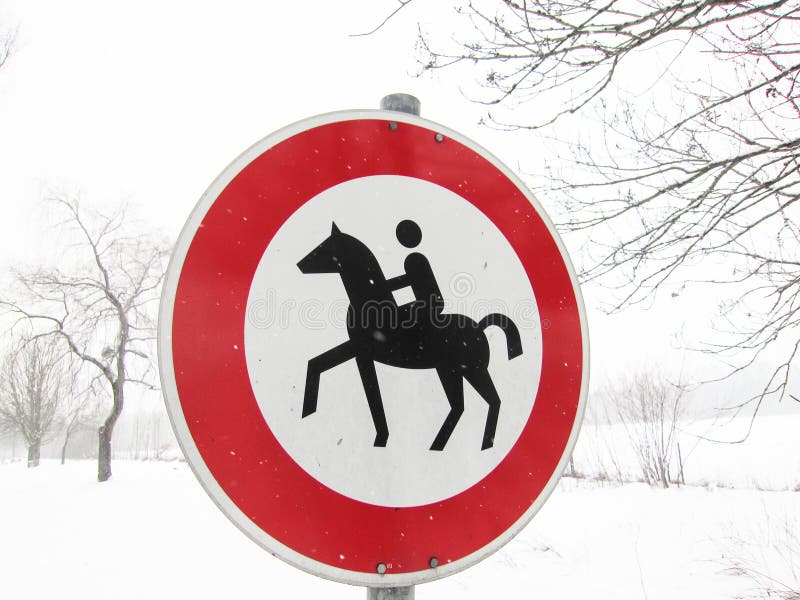 Riding Not Allowed Sign (1) Stock Image - Image of indication, street ...