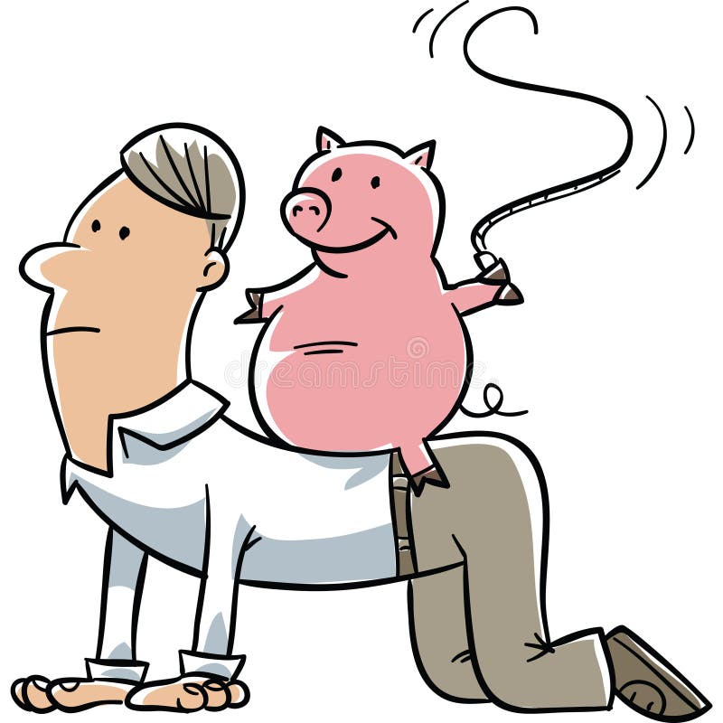 Riding Pig stock illustration. Illustration of sitting - 41750550
