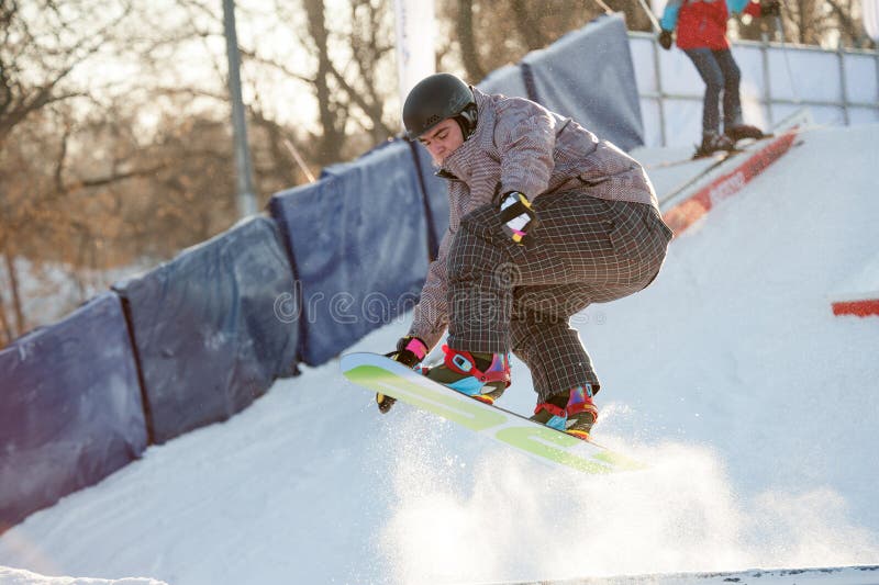 Riding Snowboard in Gorky Park Editorial Image - Image of sport ...