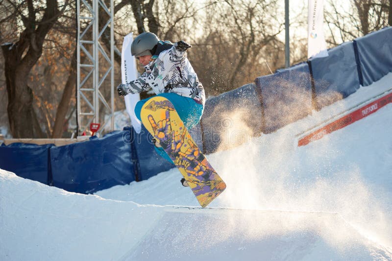 Riding Snowboard in Gorky Park Editorial Image - Image of freedom ...
