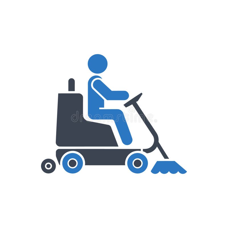 Riding Sweeper Machine Icon Stock Vector - Illustration of riding ...