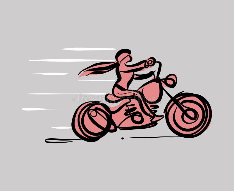 Riding woman doodle stock vector. Illustration of poster - 227828481