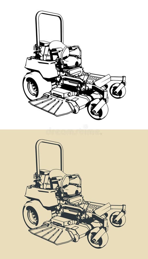 Riding Zero-turn Mower Illustrations Stock Vector - Illustration of ...
