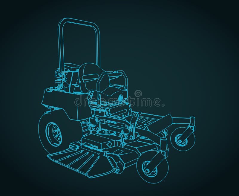 Riding Zero-turn Mower Sketch Stock Vector - Illustration of grass ...