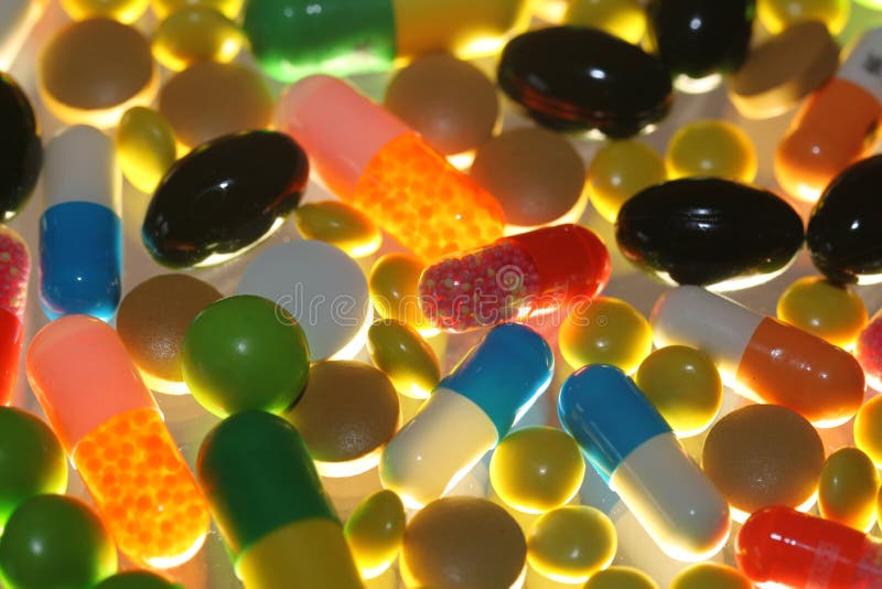 Riduce in Pani La Compressa Medicinale Immagine Stock - Immagine di ...