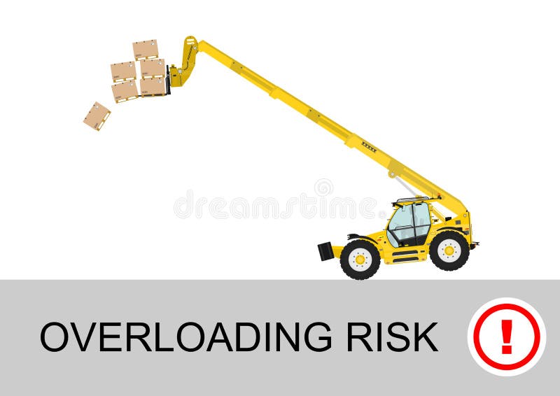Riesgo de Telehandler ilustración del vector. Ilustración de maquinaria ...