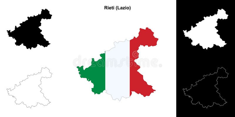 Rieti outline map stock vector. Illustration of template - 334663339