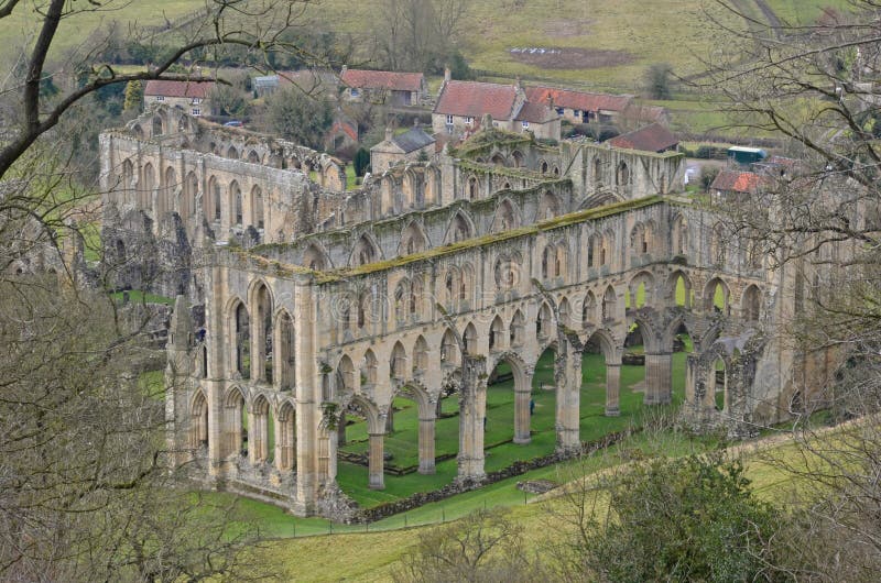 Rievaulx Abbey stock photo. Image of attraction, ancient - 50780840