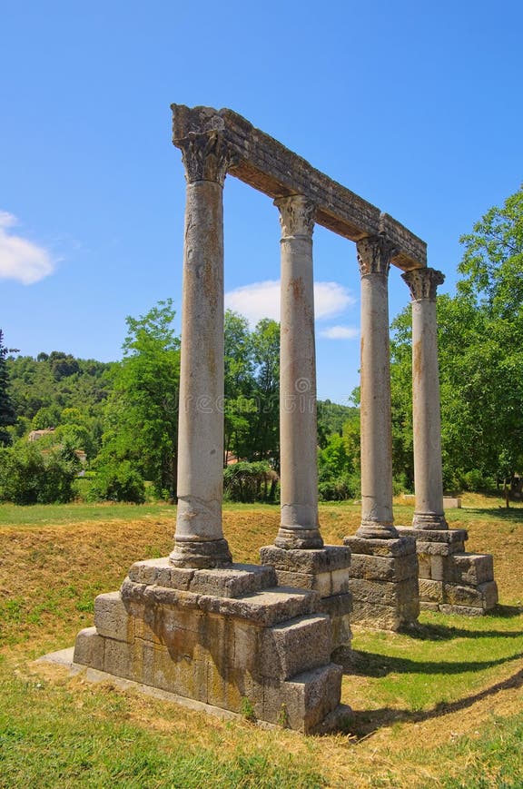 Riez roman temple stock image. Image of temple, tourism - 26057409