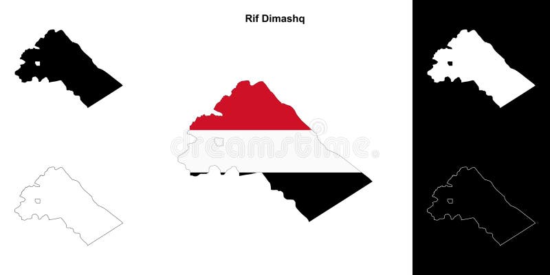 Dimashq Governorate Outline Map Stock Illustrations – 5 Dimashq ...
