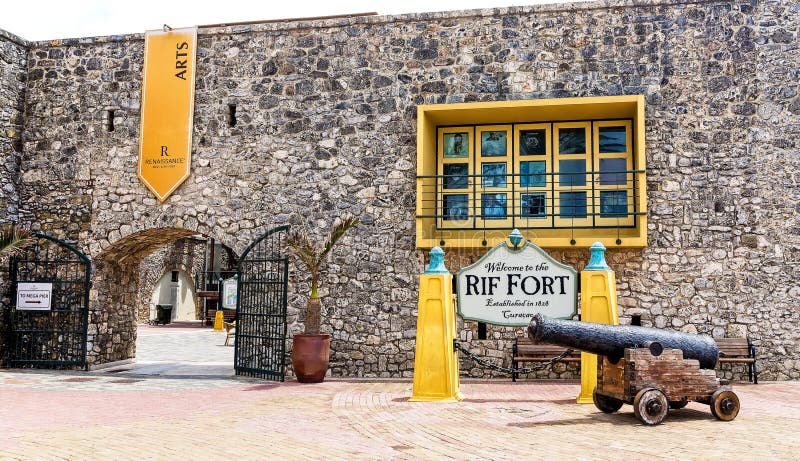 1828 Rif Fort in Curacao redactionele stock foto. Image of tropisch ...