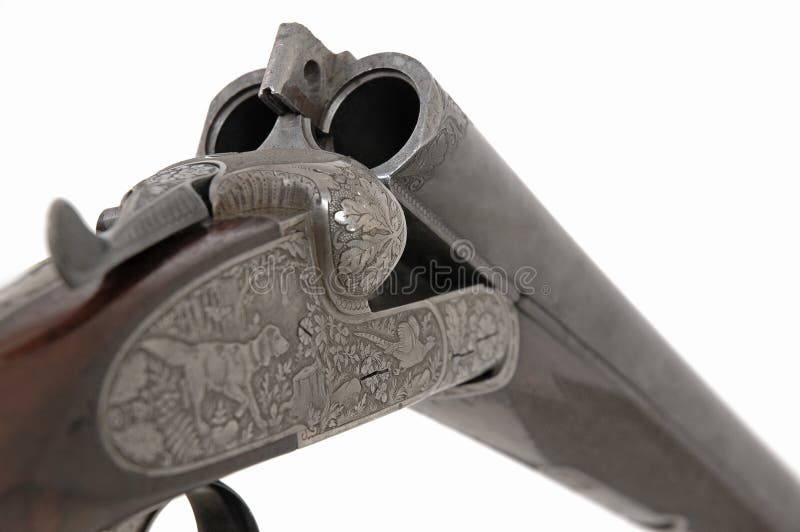 Loading black powder rifle stock photo. Image of position - 11065644