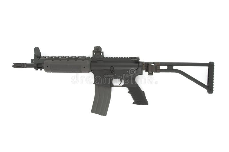 Police Issued M16 Assault Rifle Stock Image - Image of military, pistol ...