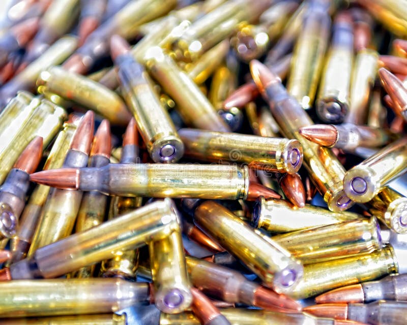 Pile of .22 Caliber Bullets Stock Photo - Image of case, weapon: 25563648