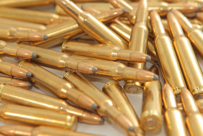 Rifle Ammunition stock photo. Image of brass, velocity - 20710380