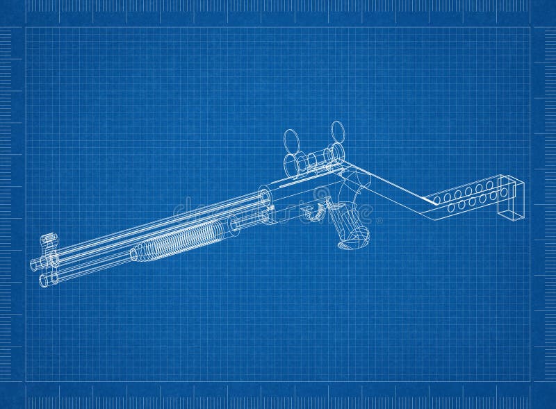 Rifle Blueprint Stock Illustrations – 402 Rifle Blueprint Stock ...