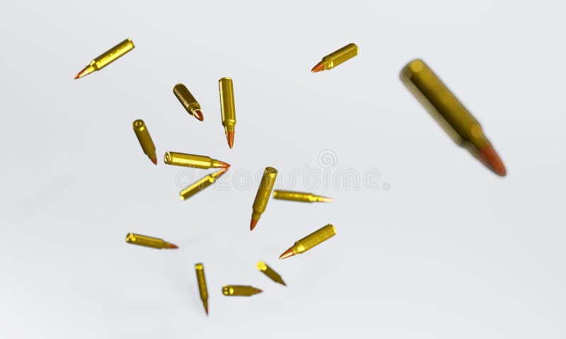 Rifle bullet 3d render stock illustration. Illustration of armed ...