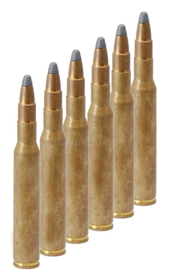 Rifle bullets stock image. Image of isolated, clip, ammunition - 4013315