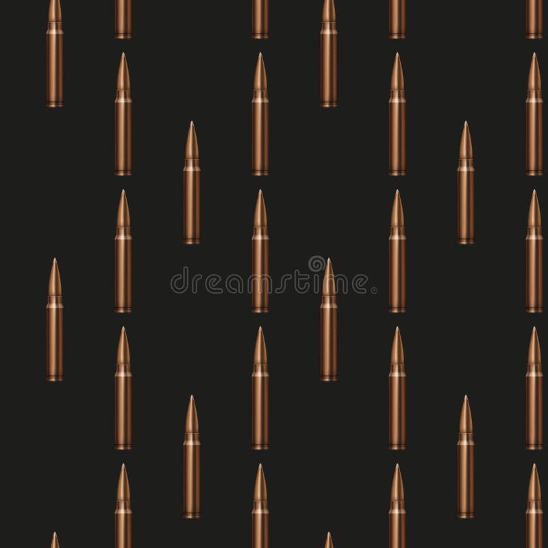 Rifle Bullets Pattern Background Stock Illustration - Illustration of ...