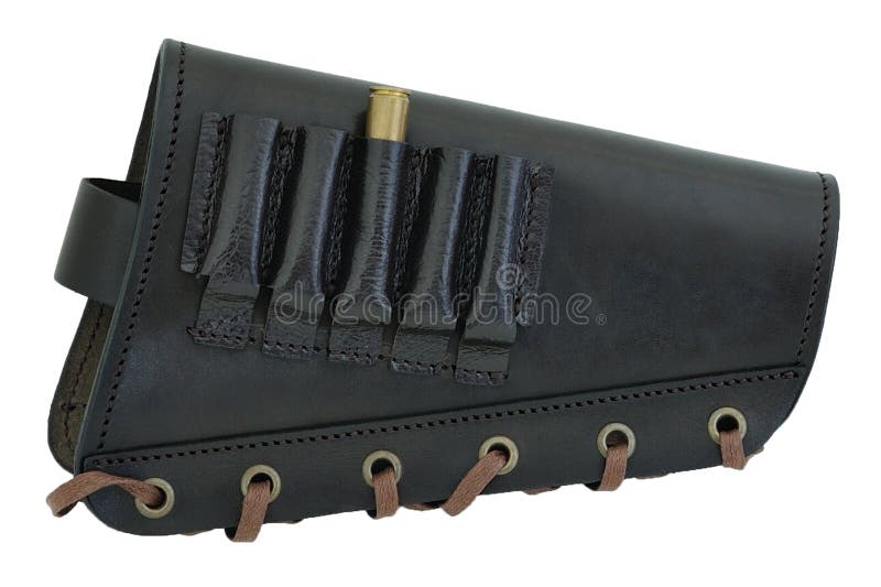 Rifle Buttstock Cartridge Holder, Isolated Stock Photo - Image of ...