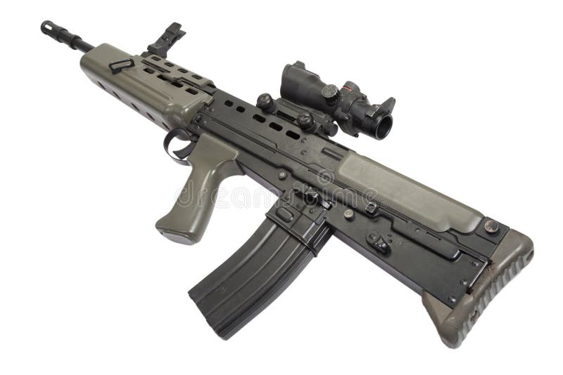 Rifle De Asalto Británico L85A1 Aislado Imagen de archivo - Imagen de ...