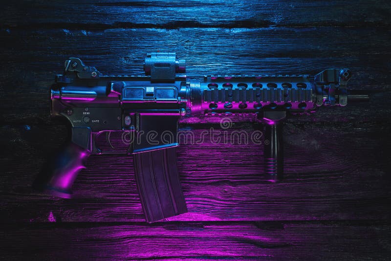 Rifle stock image. Image of desk, view, weapon, abstract - 215911713