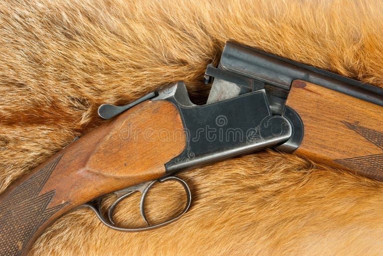 Rifle on fur stock photo. Image of stuffed, gunbarrel - 17643614