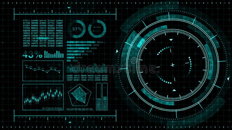 Futuristic Game Target. Aiming and Military. Aim of Sniper Weapon. Neon ...