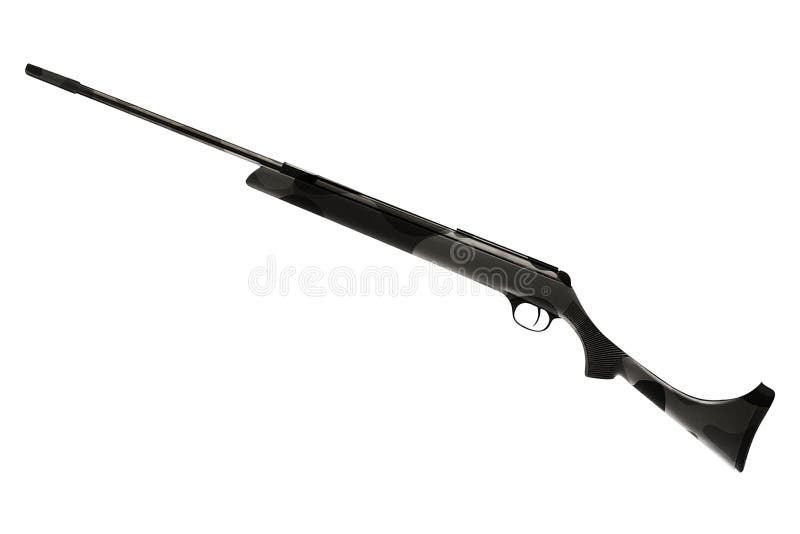 Rifle on a White Background Stock Photo - Image of synthetic, isolated ...