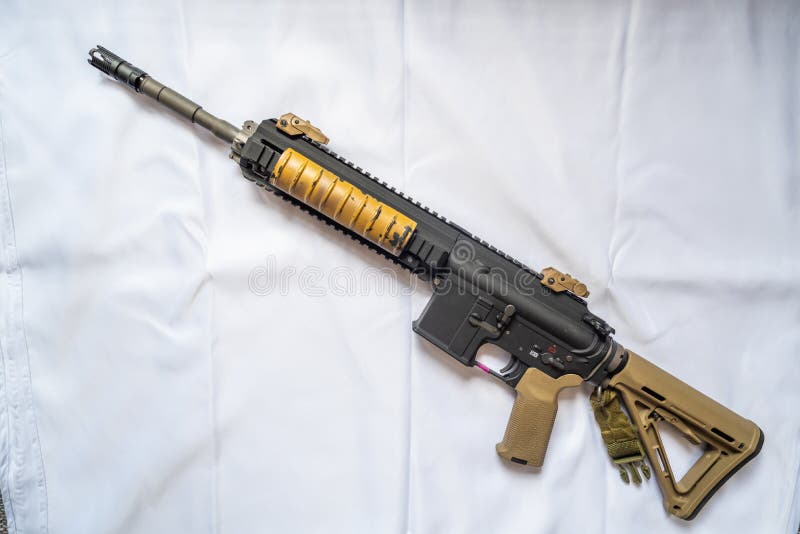 Rifle without Magazine on White Background Stock Photo - Image of ...