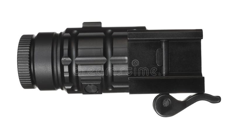 Rifle Optic Magnifier Seen from the Locking Base Side Stock Photo ...